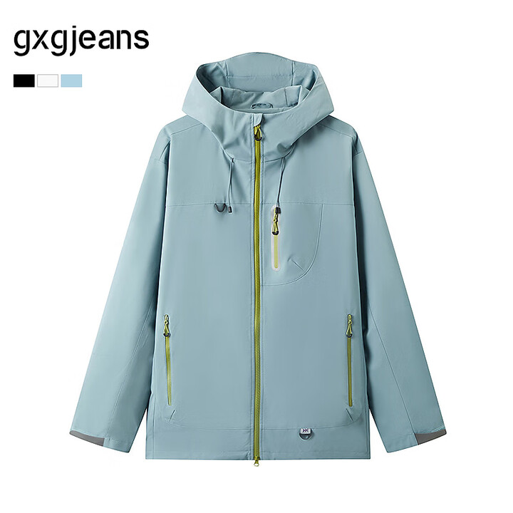 gxg.jeans男装 多色潮流宽松户外工装连帽夹克外套男士 25秋新品 水冰蓝 XL (180)【图片 价格 品牌 报价】-京东