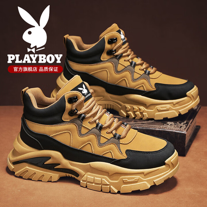 花花公子男鞋2026春秋季新款休闲阿甘鞋子男款厚底增高运动老爹鞋板鞋男 米兰【主图款】 四季款 41 运动【图片 价格 品牌 报价】-京东