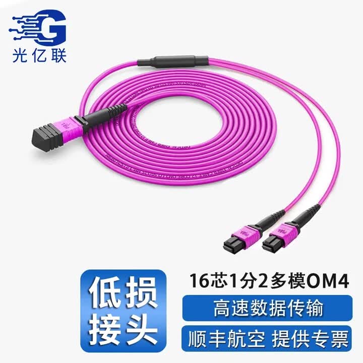 光亿联16芯MPO/APC-2*8MPO/PC母头多模光纤跳线 400G模块一分二光纤跳线 OM4 国产接头+长飞光纤 10米【图片 价格 ...