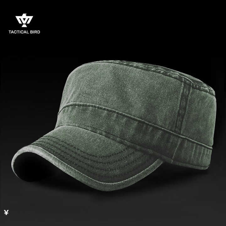 战术鸟(经典版)男士棒球帽大头围软顶鸭舌帽遮阳牛仔硬顶帽子加大 M08款平顶帽-军绿色 M 大码(58-60C)【图片 价格 品牌 报价】-京东
