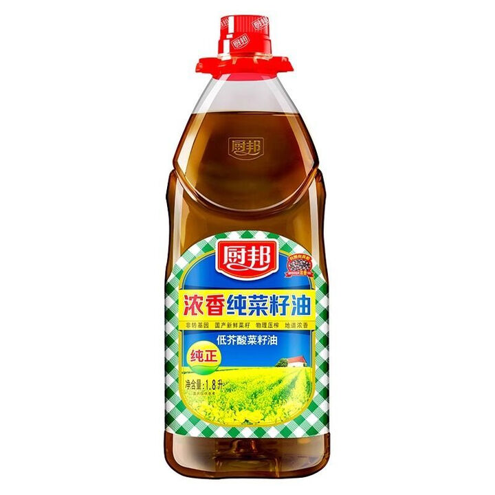 厨邦食用油1.8L低芥酸物理压榨菜籽油 菜籽油 1.8L*2瓶【图片 价格 品牌 报价】-京东
