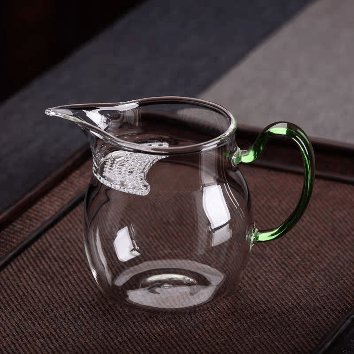 胖东来同款月牙公道杯新款泡茶玻璃茶漏一体大容量绿茶分茶器匀公 380毫升绿把月牙公杯【图片 价格 品牌 报价】-京东