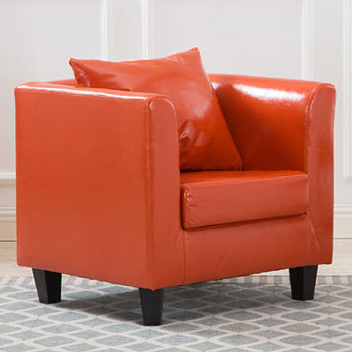 赛乐透简约现代小户型单人沙发双人三人组合皮质沙发宾馆出租房沙发椅 橘色油蜡皮 方形单人【图片 价格 品牌 报价】-京东
