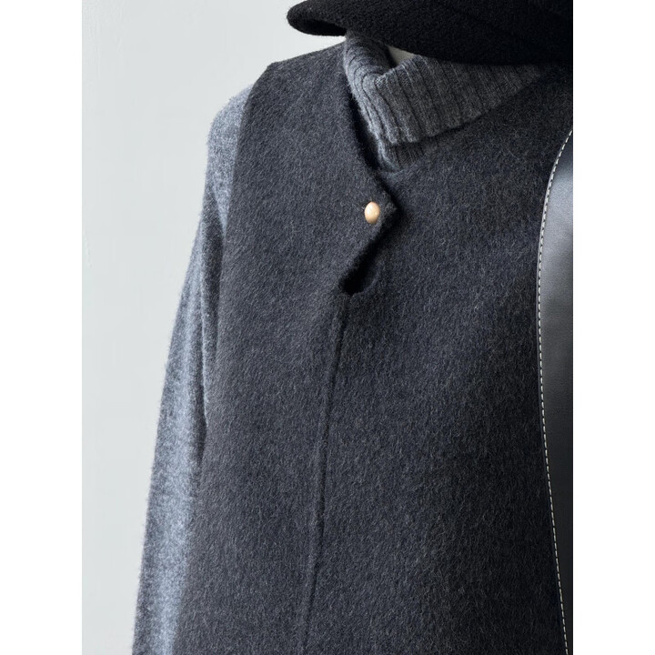 vnxifm冬装搭配一整套大码毛呢马甲外套针织衫裙子通勤轻熟叠穿套装女 深灰色马甲_【单件】 L (建议100-120斤)【图片 价格 品牌 ...