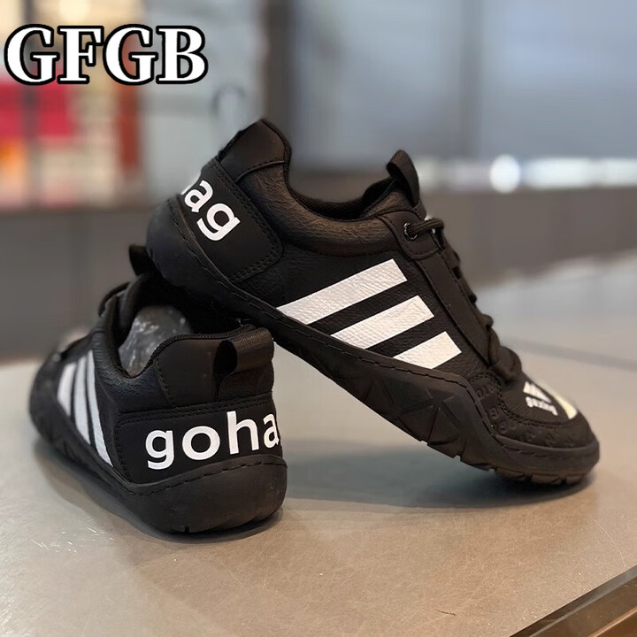 GFGB品牌轻奢男鞋2025秋季新款皮面阿甘鞋百搭软底休闲鞋子男运动鞋男 黑白 【高端男鞋】 39 【皮鞋码】【图片 价格 品牌 报价】-京东