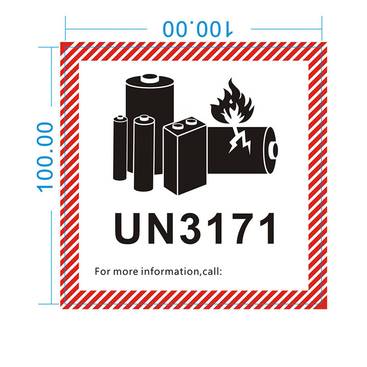 新版UN3841/UN3091锂电池防火标签锂金属航空警示空运货机封箱贴 新版UN3171 100*100MM五百个【图片 价格 品牌 报价】-京东