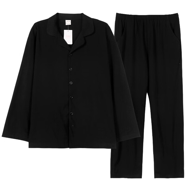 Bananain2025年新款睡衣男春秋纯棉长袖开衫翻领休闲可外穿全棉家居 男款-6915 L【图片 价格 品牌 报价】-京东