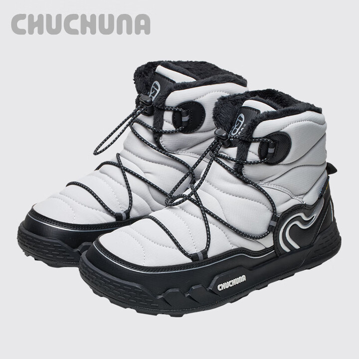 丘丘纳CHUCHUNA丘丘纳25冬季新品靴子长靴儿童雪地靴亲子棉鞋防滑保暖鞋 灰白色 38【图片 价格 品牌 报价】-京东