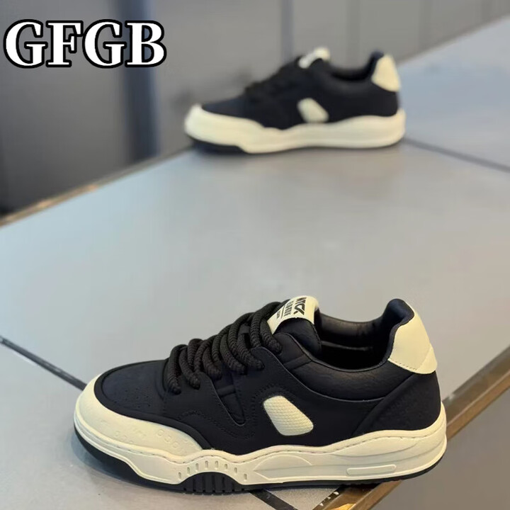 GFGB品牌轻奢软底百搭男鞋2025秋冬季新款潮流休闲鞋子男时尚运动鞋男 黑色 【高端男鞋】 42 【皮鞋码】【图片 价格 品牌 报价】-京东