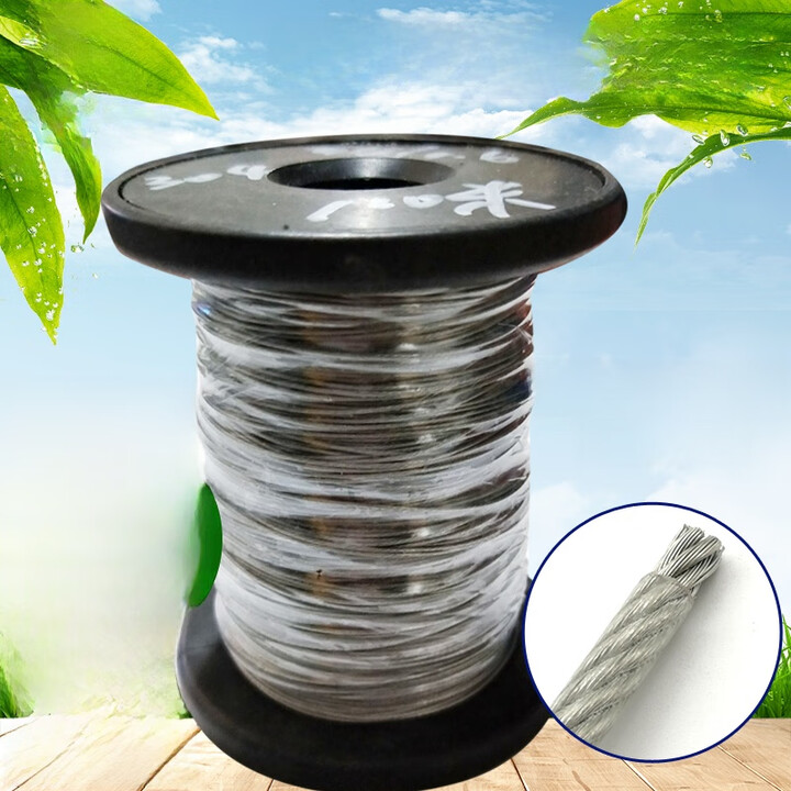 304不锈钢包胶钢丝绳，包塑绳，鱼线，晾衣绳，葡萄架绳0.5Mm1Mm1.5Mm 以下尺寸为包胶后的，单位毫米【图片 价格 品牌 报价】-京东