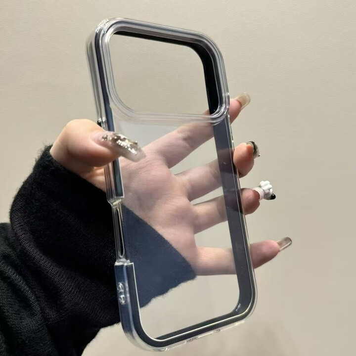 姒桀品牌日本无印适用小米17手机壳17Promax炫彩ins风二合一Xiaomi17Pro透明保护套 边框二合一-黑色-单壳无打印 小米 ...