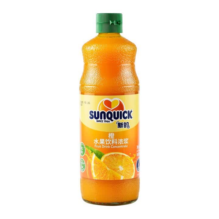 新的（sunquick）橙汁840ML*6柳橙口味鸡尾辅料冲调水吧用果汁 840mL 6瓶**/箱 橙汁复合水果饮料浓浆【图片 价格 品牌 ...