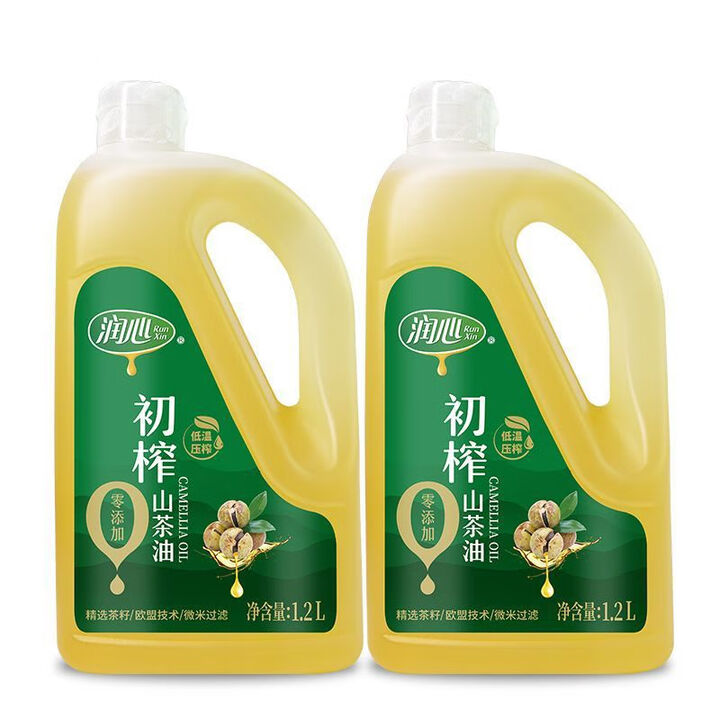 润心头道初榨山茶油12Lx2冷榨茶籽油江西工厂一级茶油天然0添加 2L*2桶【图片 价格 品牌 报价】-京东