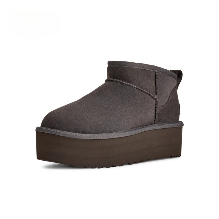 UGG EVERSHEEPSKINS秋季女士舒适时尚经典迷你纯色厚底保暖休闲短筒雪地靴 CHRC 炭灰色 40【图片 价格 品牌 报价】-京东