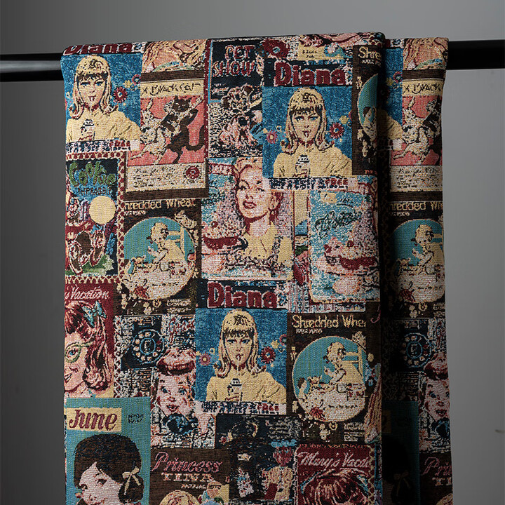 雪尼尔油画 画风沙发布料提花法式色织箱包桌布莫奈民族风抱枕套 中古风-4(一米价)_宽幅1.45米【图片 价格 品牌 报价】-京东