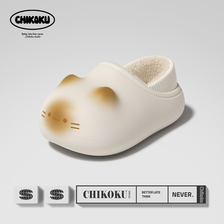 chikoku可爱小猫爪防水棉拖鞋女冬季加绒保暖情侣居家厚底棉拖鞋男 小鿏米【包跟】 36-37 【适合36-37码】【图片 价格 品牌 报价】-京东