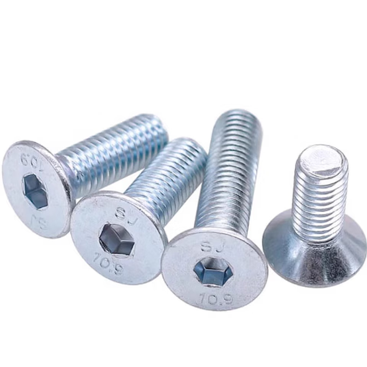 【晋螺内六角沉头螺钉】晋螺内六角沉头螺钉 GB/T70.3 10.9级 蓝白锌 10个 M4*10【行情 报价 价格 评测】-京东
