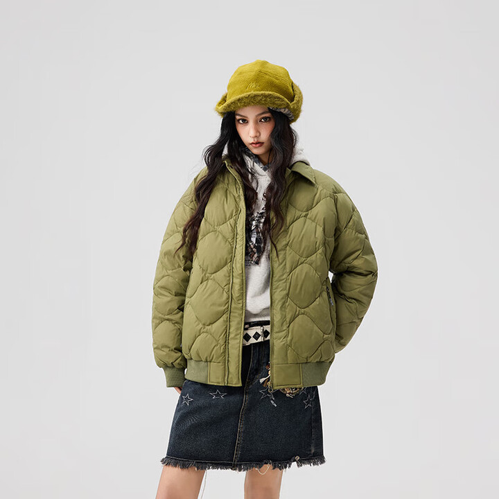 FORMSHEA都市运动户外潮牌翻领情侣轻薄羽绒服 橄榄绿 4XL (190) 104A【图片 价格 品牌 报价】-京东