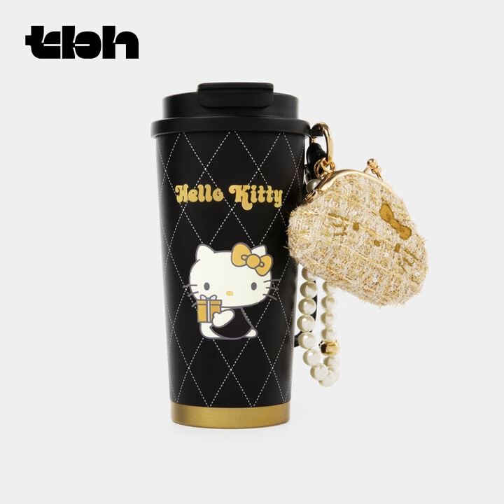 野兽派家居（tbh）水杯Hello Kitty不锈钢保温随行杯喝水杯子保温杯情人节礼物 Hello Kitty不锈钢保温随行杯 菱格纹 ...