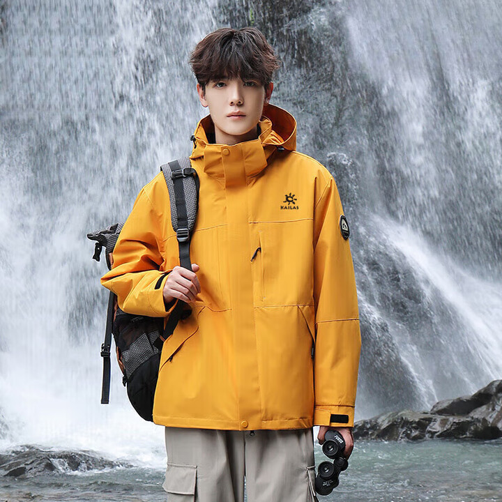 KAI FAKAIA凯乐石秋冬户外加厚防风防水三合一冲锋衣男女款户外登山服 枫叶黄 XS【图片 价格 品牌 报价】-京东