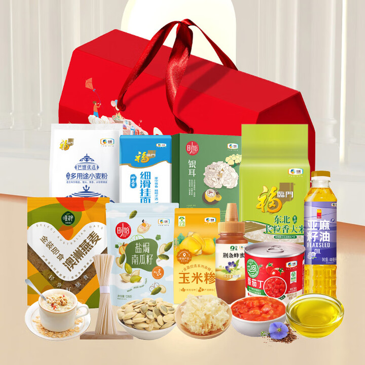 中良易礼2026中粮家宴营养家通用大礼包提货券兑米面粮油团购员工福利年货 中良易礼 168型 营养家大礼包D型4188g+400ml【图片 ...