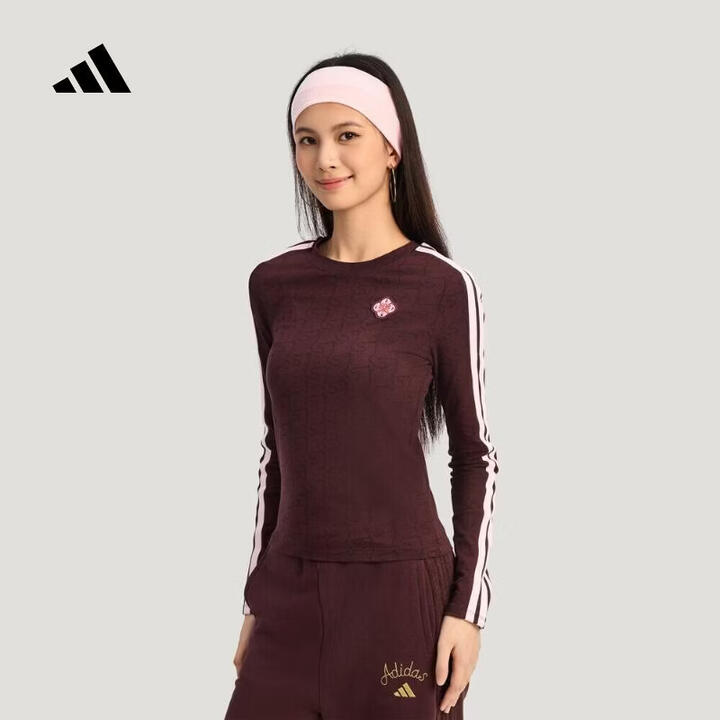 阿迪达斯（adidas）2025年女子NYR LS TEE新年款柔软亲肤运动休闲修身长袖圆领T恤 KW4678 S【图片 价格 品牌 报价】-京东