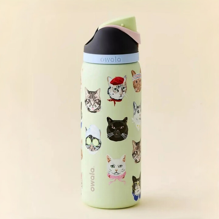 Owala保温杯FreeSip双饮口水杯304不锈钢吸管杯学生运动随行杯 owala 猫咪 (32oz) 945ml【图片 价格 品牌 报价】-京东