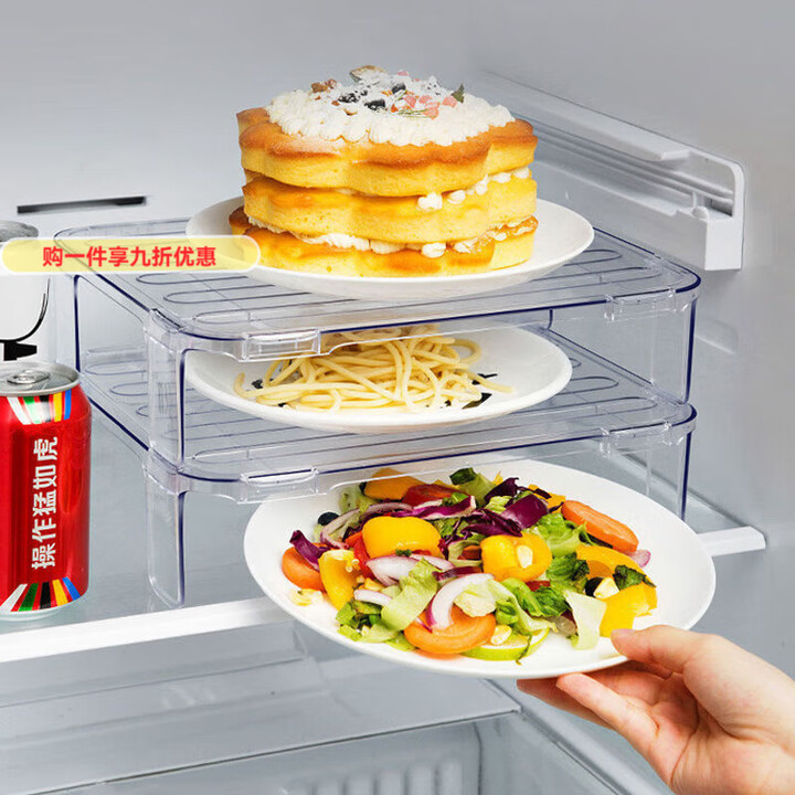 GIOIO冰箱置物架内部厨房用品家用大全分层隔多层调料瓶收纳架台面碗架 中号【透明】 2个装【图片 价格 品牌 报价】-京东