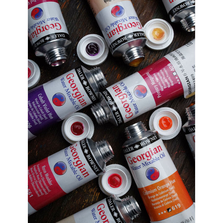 智多树英国进口Georgian乔琴水溶性油画颜料快干环保油彩无气味单支专业 37ml/单支 001锌白色【图片 价格 品牌 报价】-京东