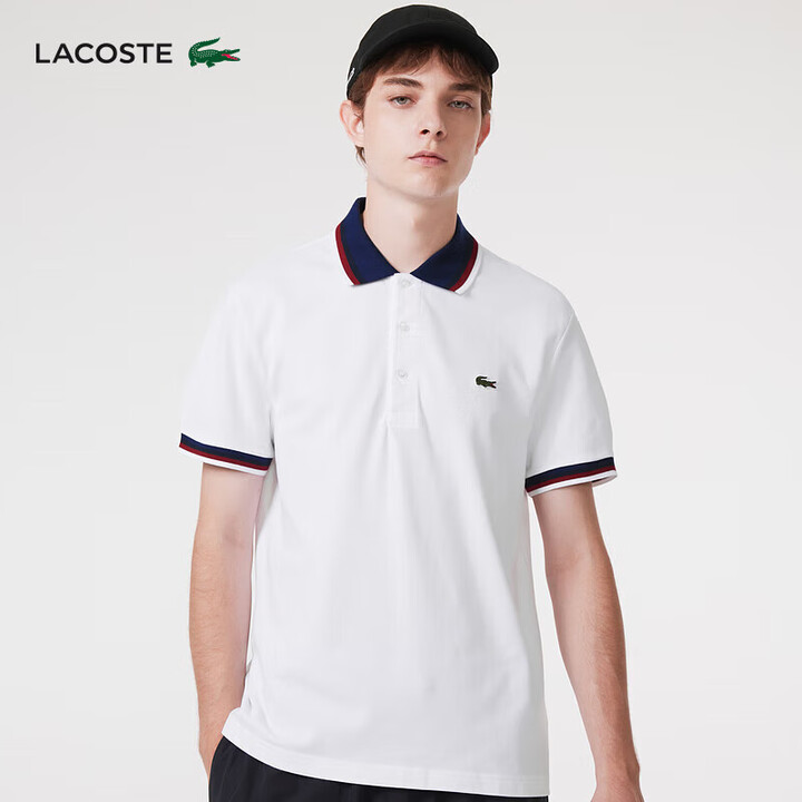 LACOSTE【王一博同款】法国鳄鱼男士撞色领口袖口设计弹力Polo衫PH6351 001/白色 M 4/175【图片 价格 品牌 报价】-京东
