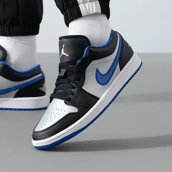 耐克（NIKE）Air Jordan 1 Low 男子AJ1低帮复古白蓝运动鞋 553558-007/宝石蓝 40【图片 价格 品牌 报价】-京东
