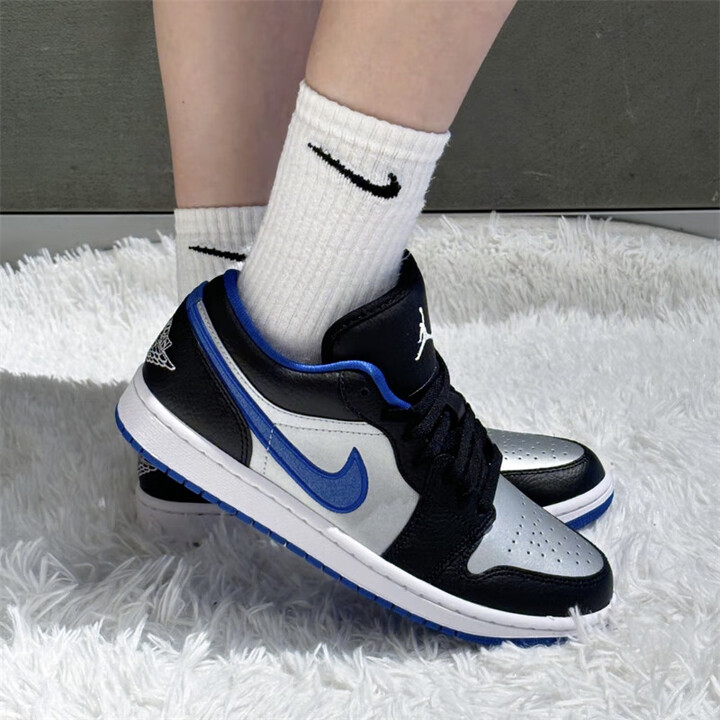 耐克（NIKE）AJ男鞋2026春季新款Air Jordan 1 Low AJ1休闲篮球鞋运动鞋板鞋 553558-007黑白蓝 44【图片 ...