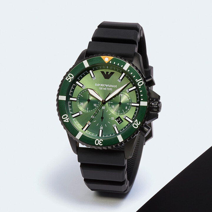 【安普里奥·阿玛尼AR11463】阿玛尼(Emporio Armani) 手表 宋威龙同款 硅胶表带三眼计时石英男士腕表 AR11463【行情 ...