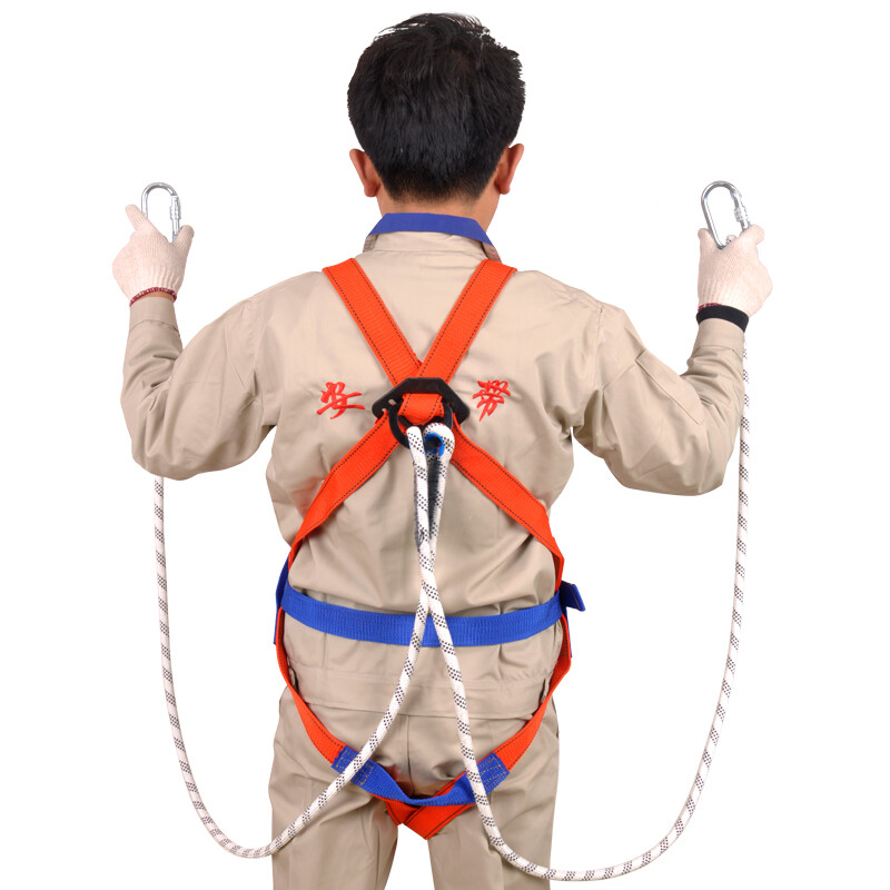宏建（HJ）高空作业安全带全身五点式施工户外安全绳电工双背双钩国标保险带