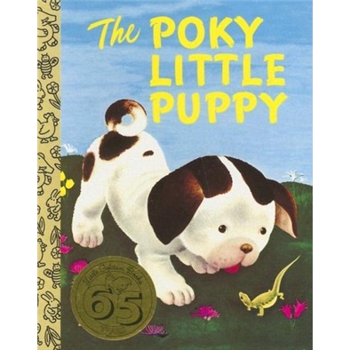 The Poky Little Puppy (Little Golden Treasures)  Board book  迟钝的小狗