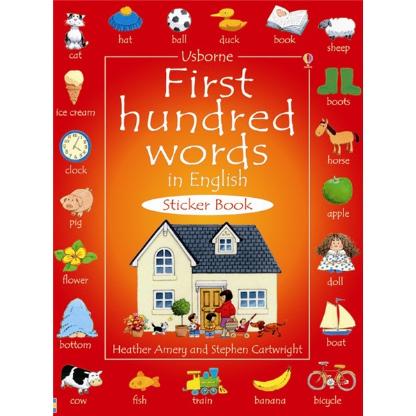 First Hundred Words Sticker Book Usborne英文原版