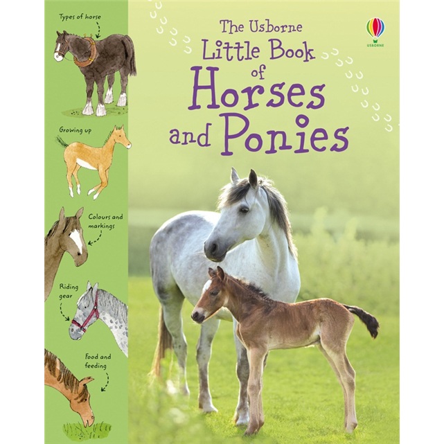 Little Book of Horses and Ponies (Padded Hardback)[大马和小马的小书卷(精装)] Usborne英文原版