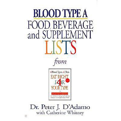 Blood Type a Food, Beverage and Supplement L...