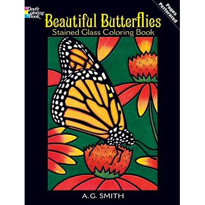 Beautiful Butterflies Stained Glass Coloring...