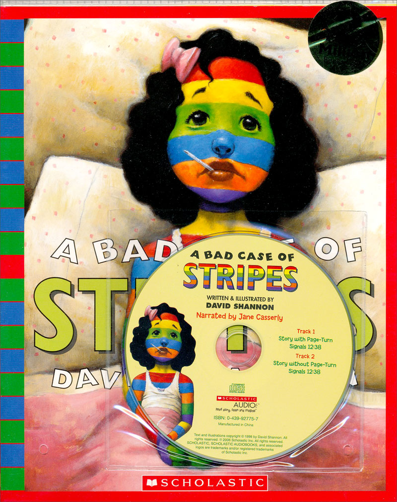 A Bad Case of Stripes (Book + CD) 糟糕，身上长条纹(书＋CD)