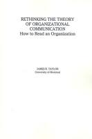 Rethinking the Theory of Organizational