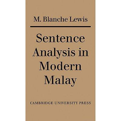 Sentence Analysis in Modern Malay