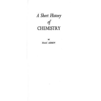 A Short History of Chemistry