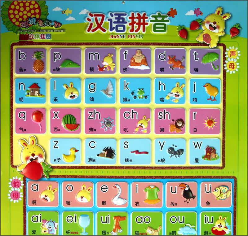 跳跳兔认知立体挂图：汉语拼音