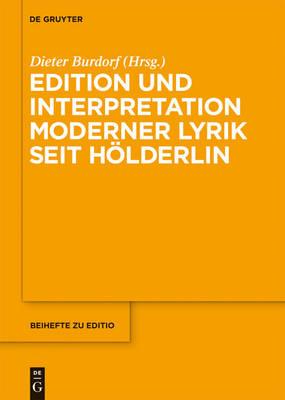 Edition Und Interpretation Moderne