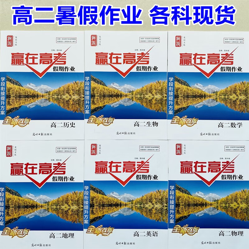 2023版 龙冠文化 赢在高考 暑假假期作业 高二理科文科全科套装 物理