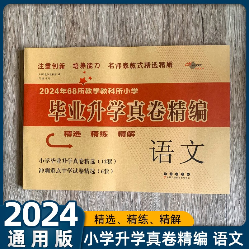 2024年小升初毕业升学真卷精编语文数学英语小学6年级冲刺重点中学试卷精选考试真题68所名校小升初六年级期末总复习专项训练 语文