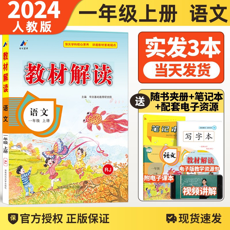 【自选】2024版教材解读一年级上下册语文数学全套部编人教课本同步讲解练习训练 教材解读一年级上册语文 人教版