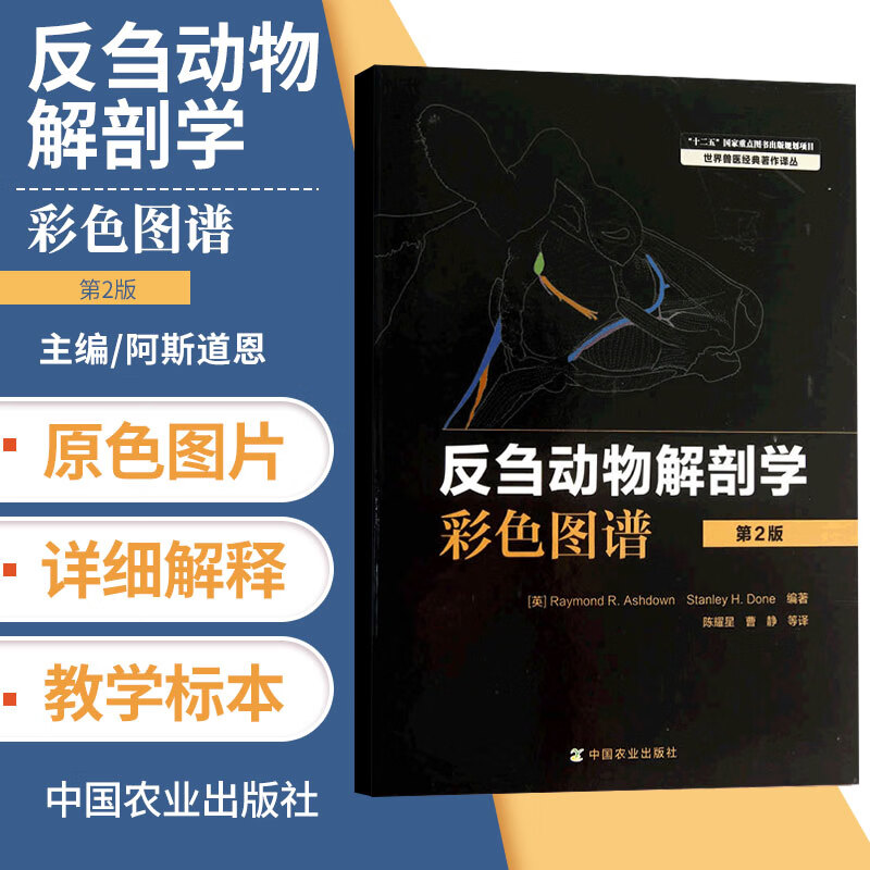 反刍动物解剖学彩色图谱 世界兽医经典著作译丛 是为兽医专业学生和执业兽医师设计的 阿斯道恩主编 中国