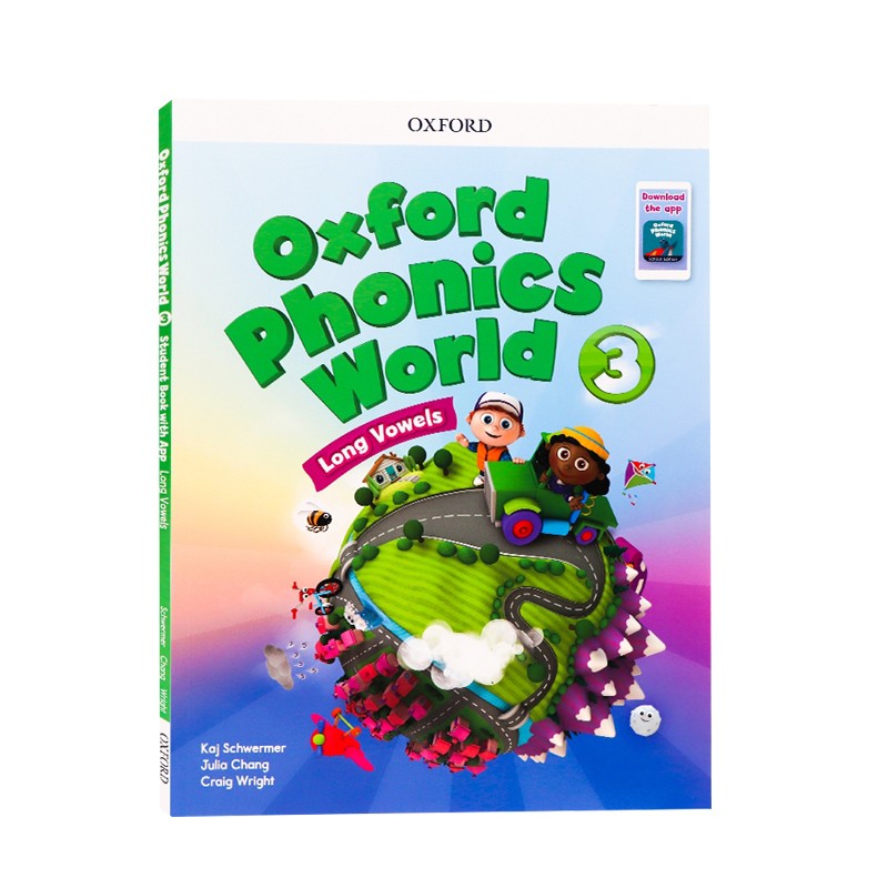 英文原版 新版牛津自然拼读教材oxford phonics world1/2/3/4/5进口原版 新版3级别单课本（含app账号）
